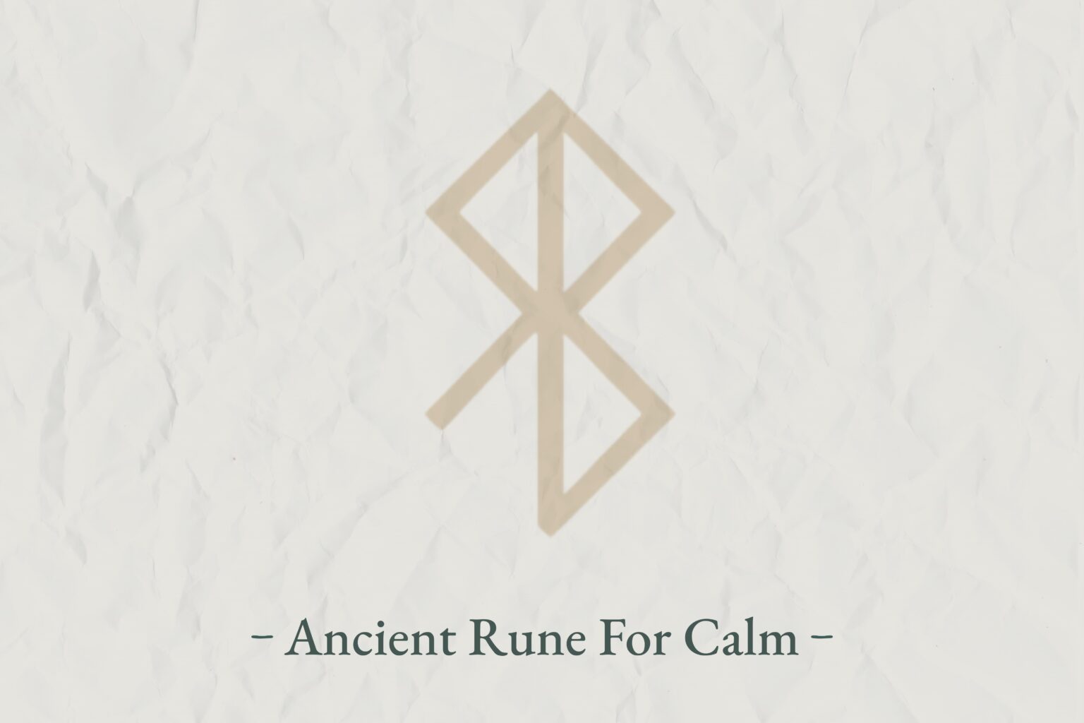 Ancient Rune For Calm As A Modern Stress Relief - Viking Style