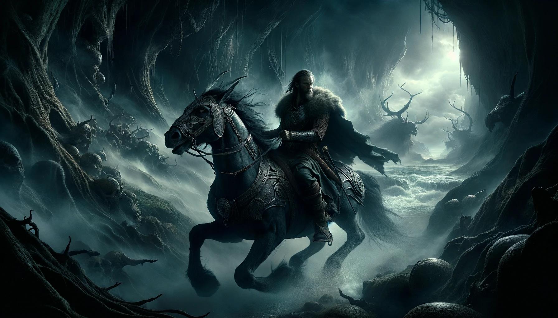 Hermod’s Descent into Hel: A Journey of Bravery and Loyalty - Viking Style