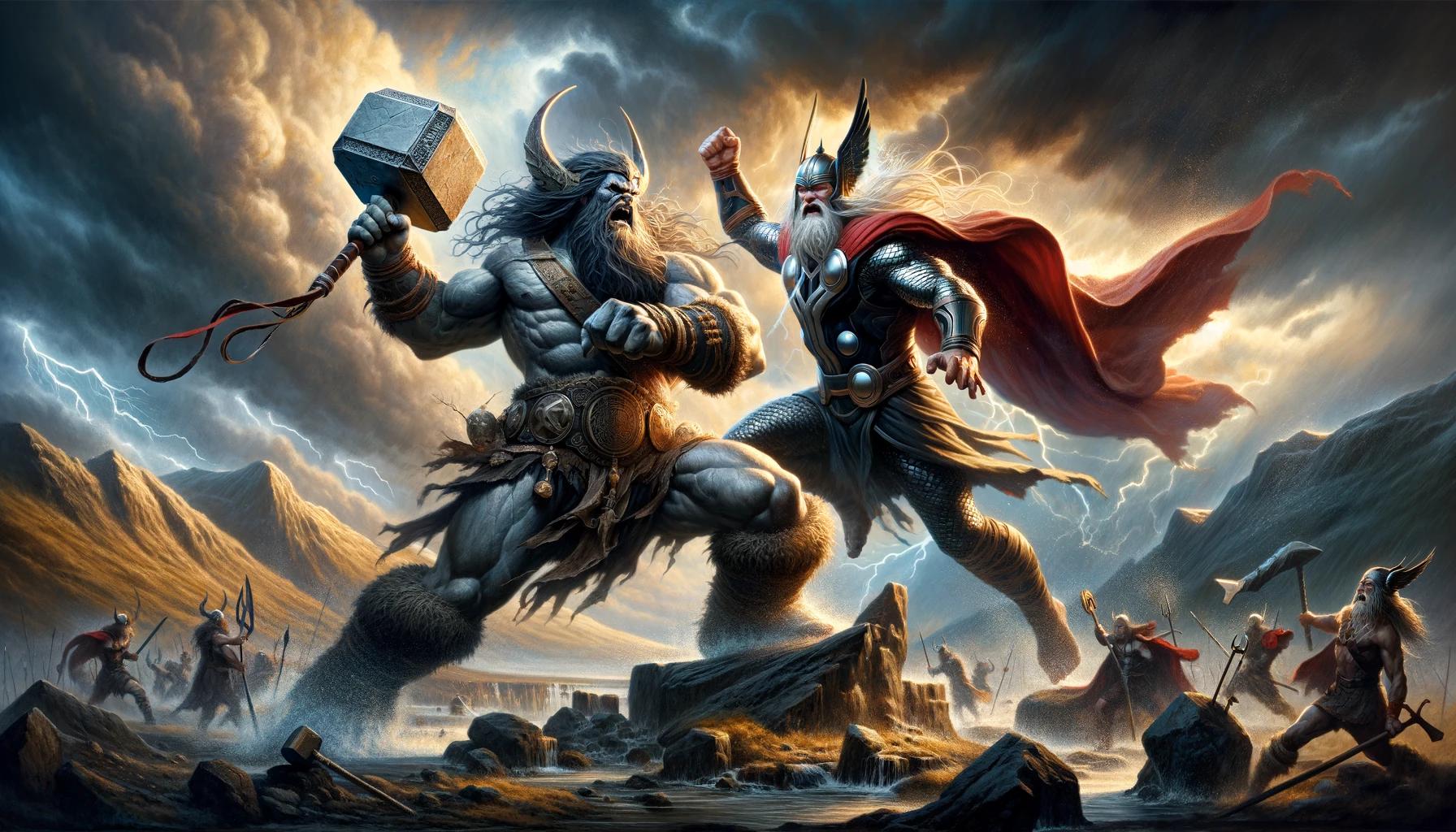 Hrungnir: The Mighty Jotunn and His Duel with Thor - Viking Style