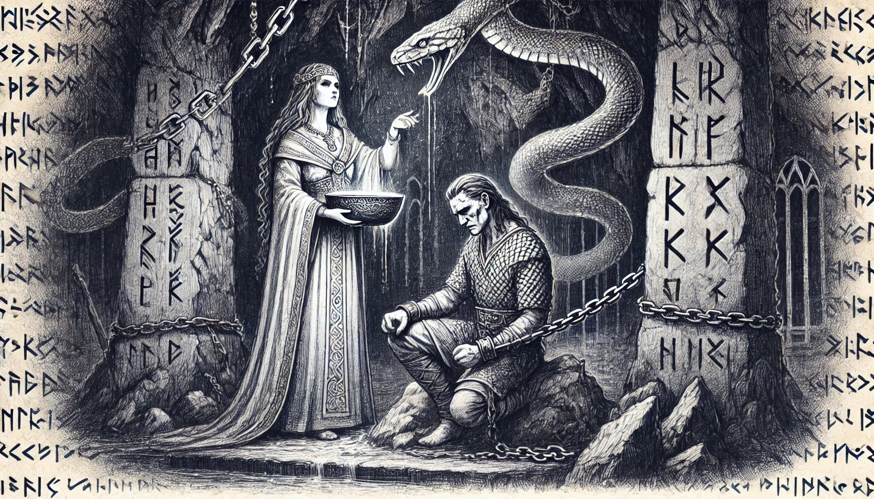 The Punishment Of Loki - Viking Style